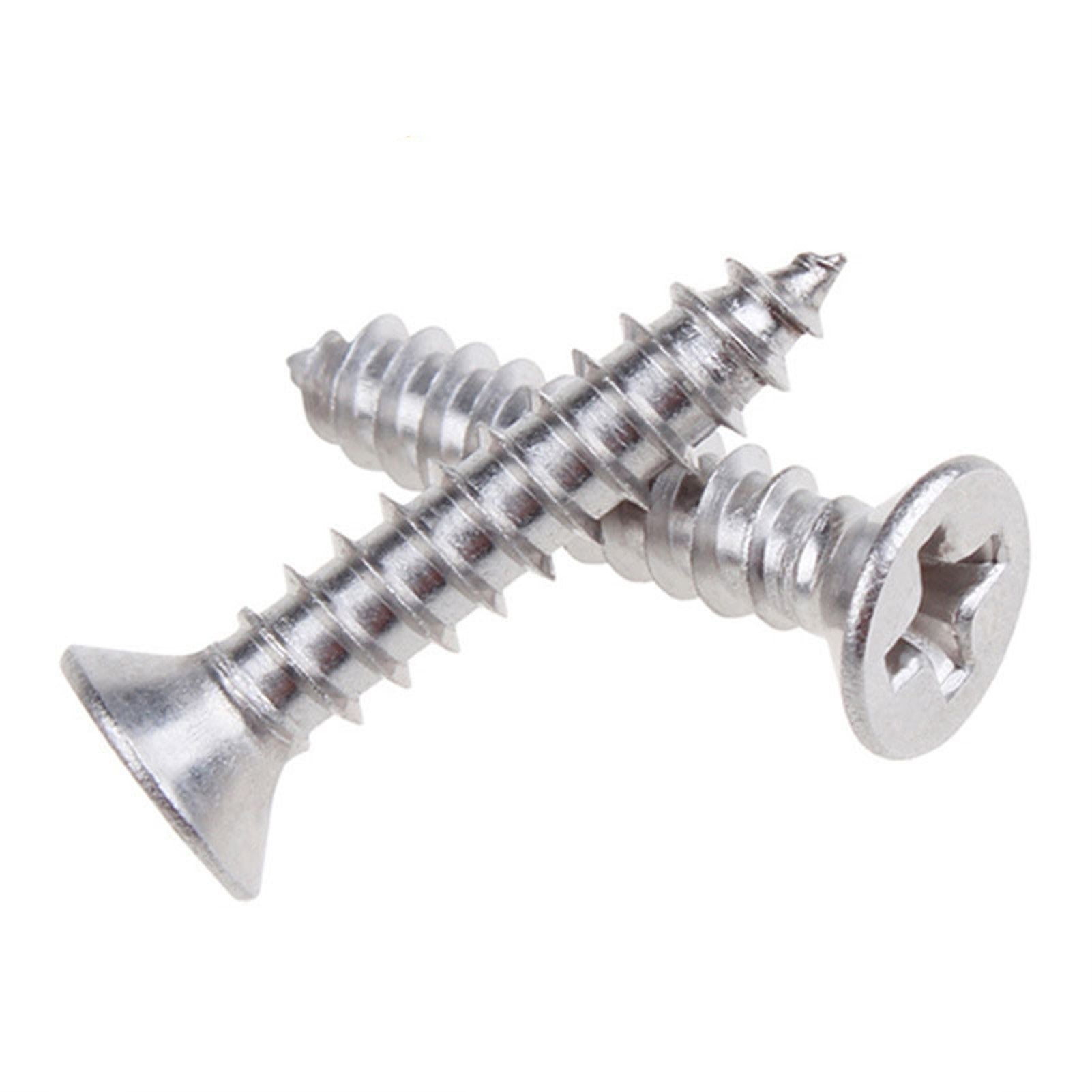 304 Stainless Steel Cross Self Tapping Screws Flat Countersunk Head ...