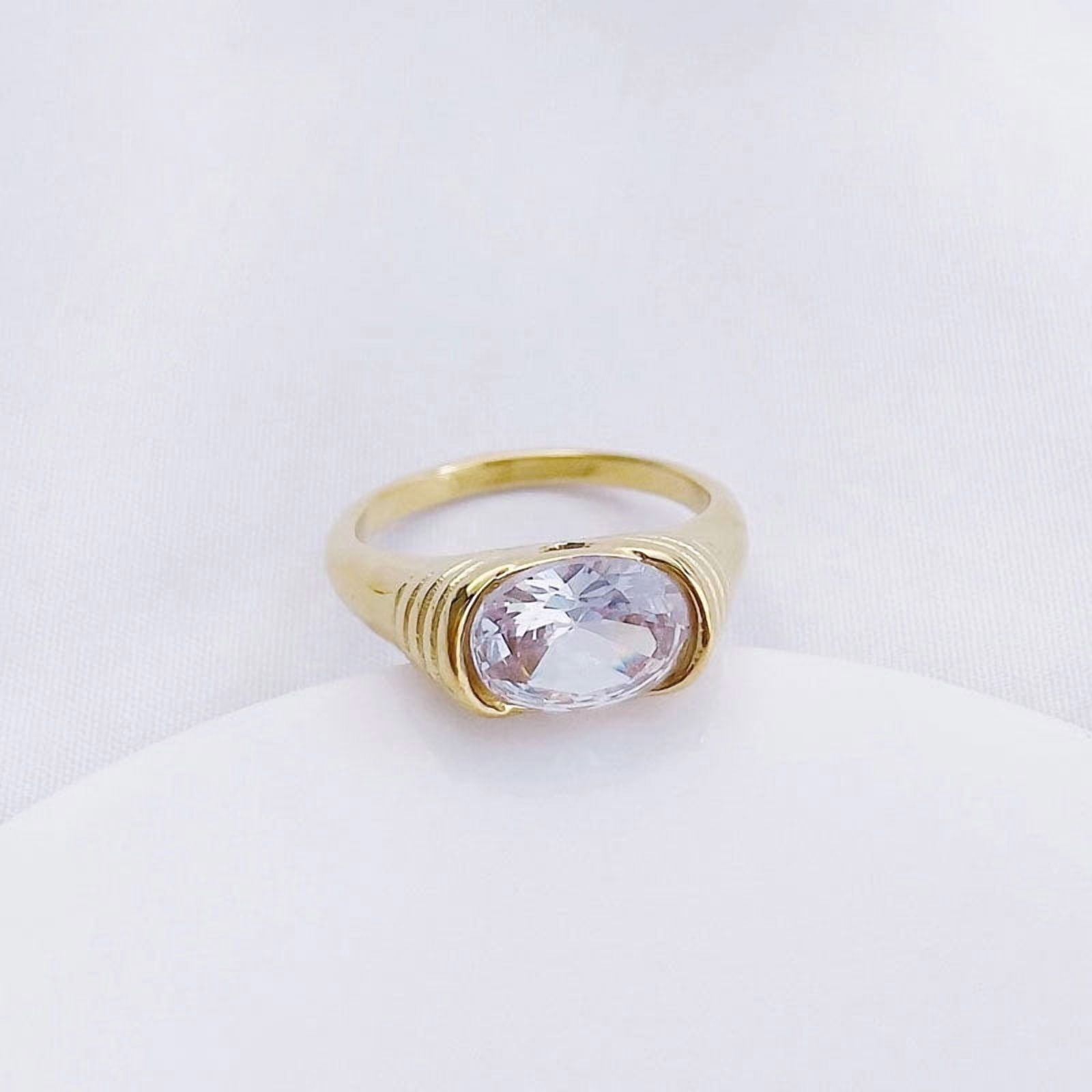 304 Stainless Steel Cubic Zirconia Finger Rings Special-Interest ...