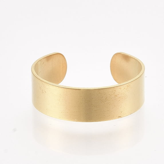 304 Stainless Steel Cuff Rings Open Rings Wide Band Rings Golden Size 8 ...