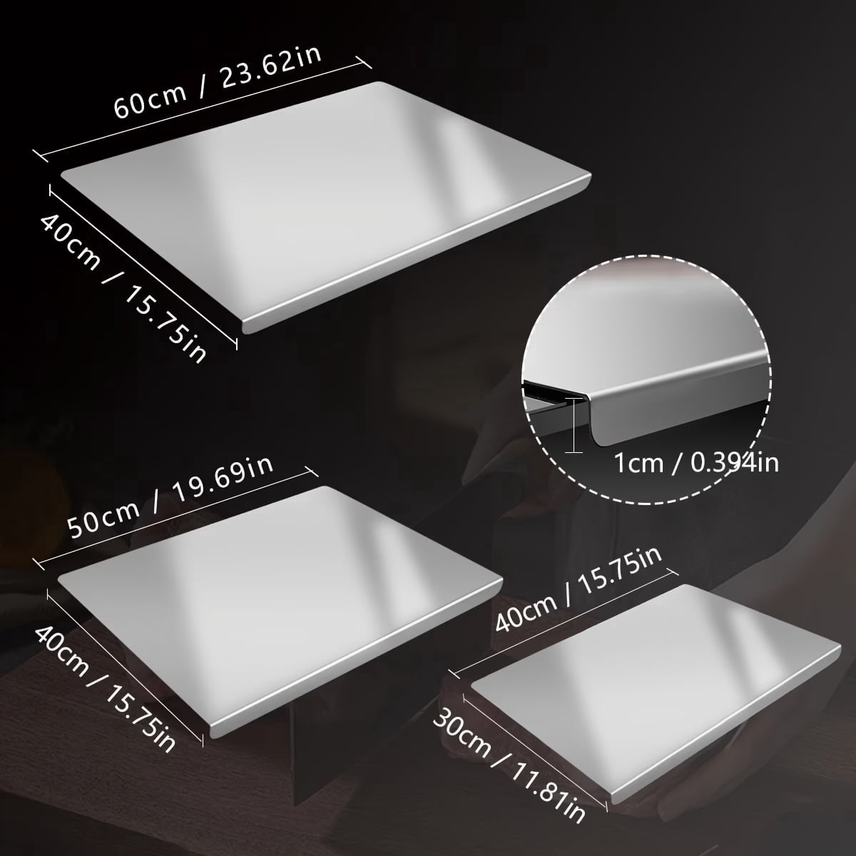 304 Stainless Steel Cutting Board Butcher Block Household Rolling Board ...