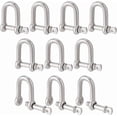 304 Stainless Steel D-Ring Anchor Shackle Clasps Stainless Steel Color ...