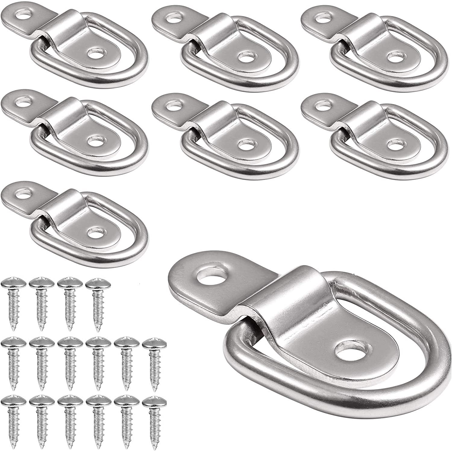 304 Stainless Steel D-Ring Tie Down Anchor 1/4 inches Heavy Duty Anchor ...