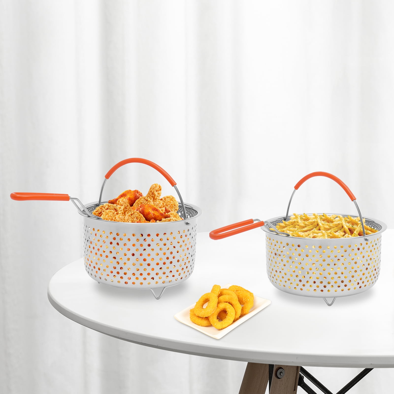 304 Stainless Steel Deep Fryer Basket with Anti-Scald Handle – Multi ...