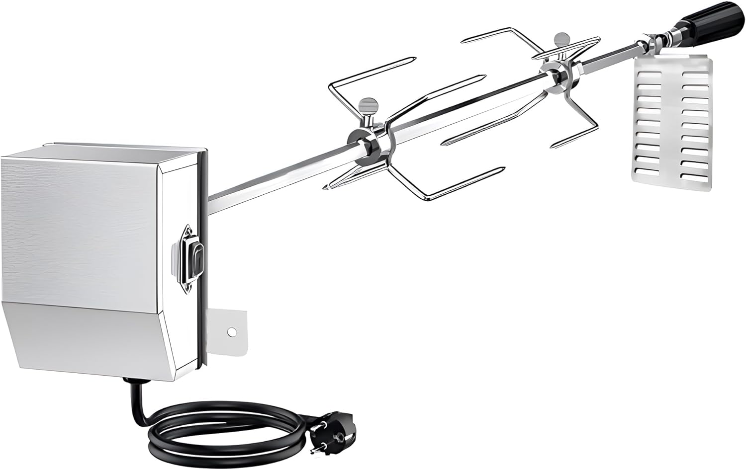 304 Stainless Steel Deluxe Motorized Gas Grill Rotisserie Kit for ...