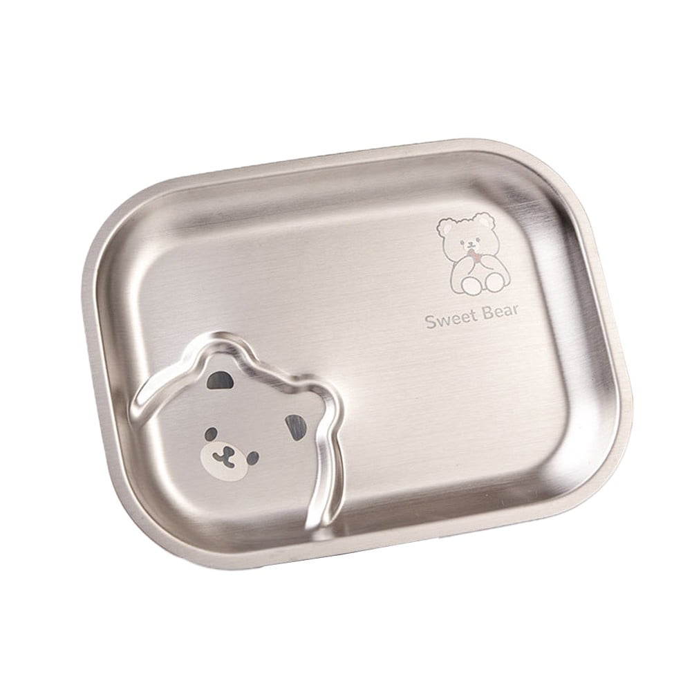 304 Stainless Steel Dinner Plate Shatter-Proof Snack Plate - Dishwasher ...