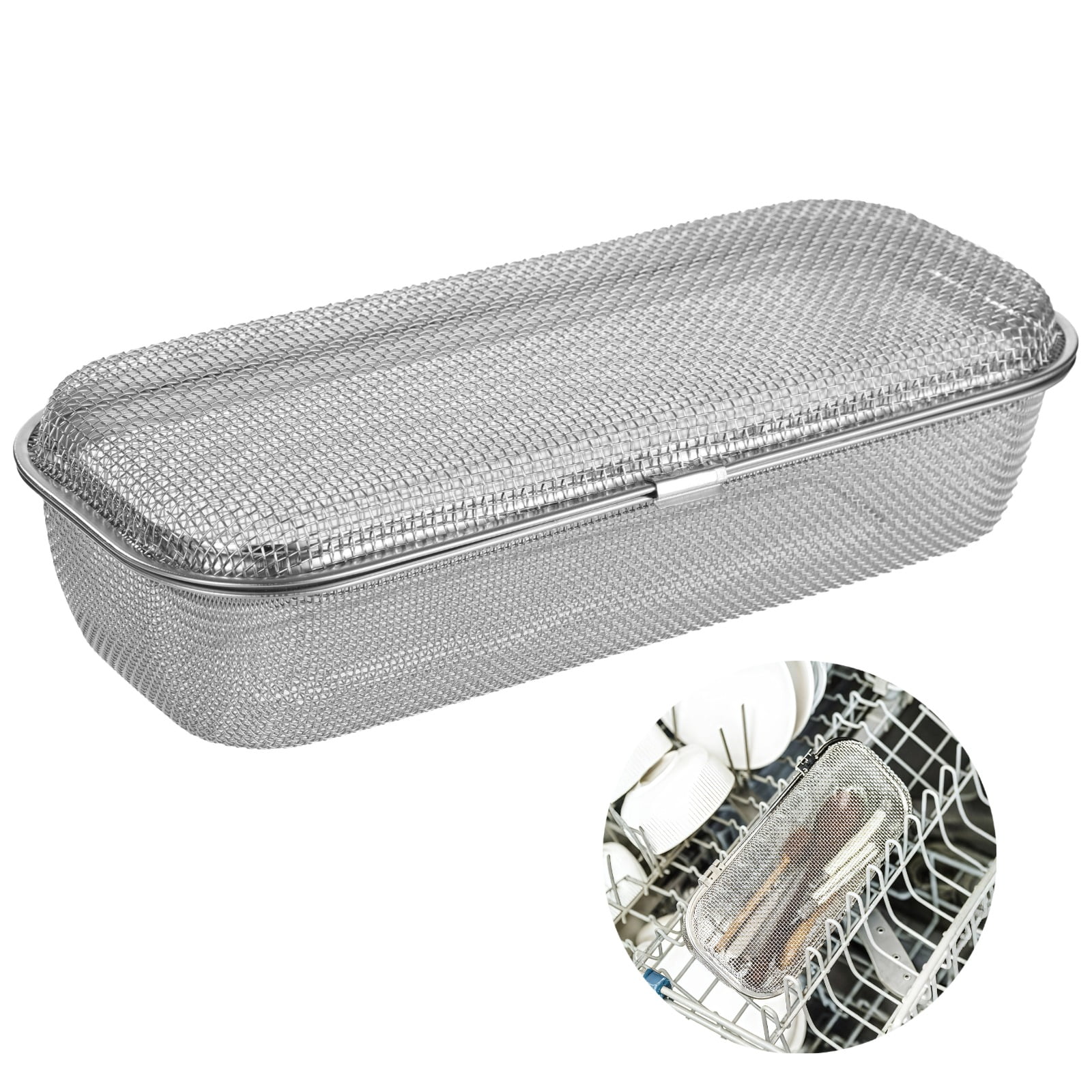 304 Stainless Steel Dishwasher Basket, Utensil Cutlery Storage ...