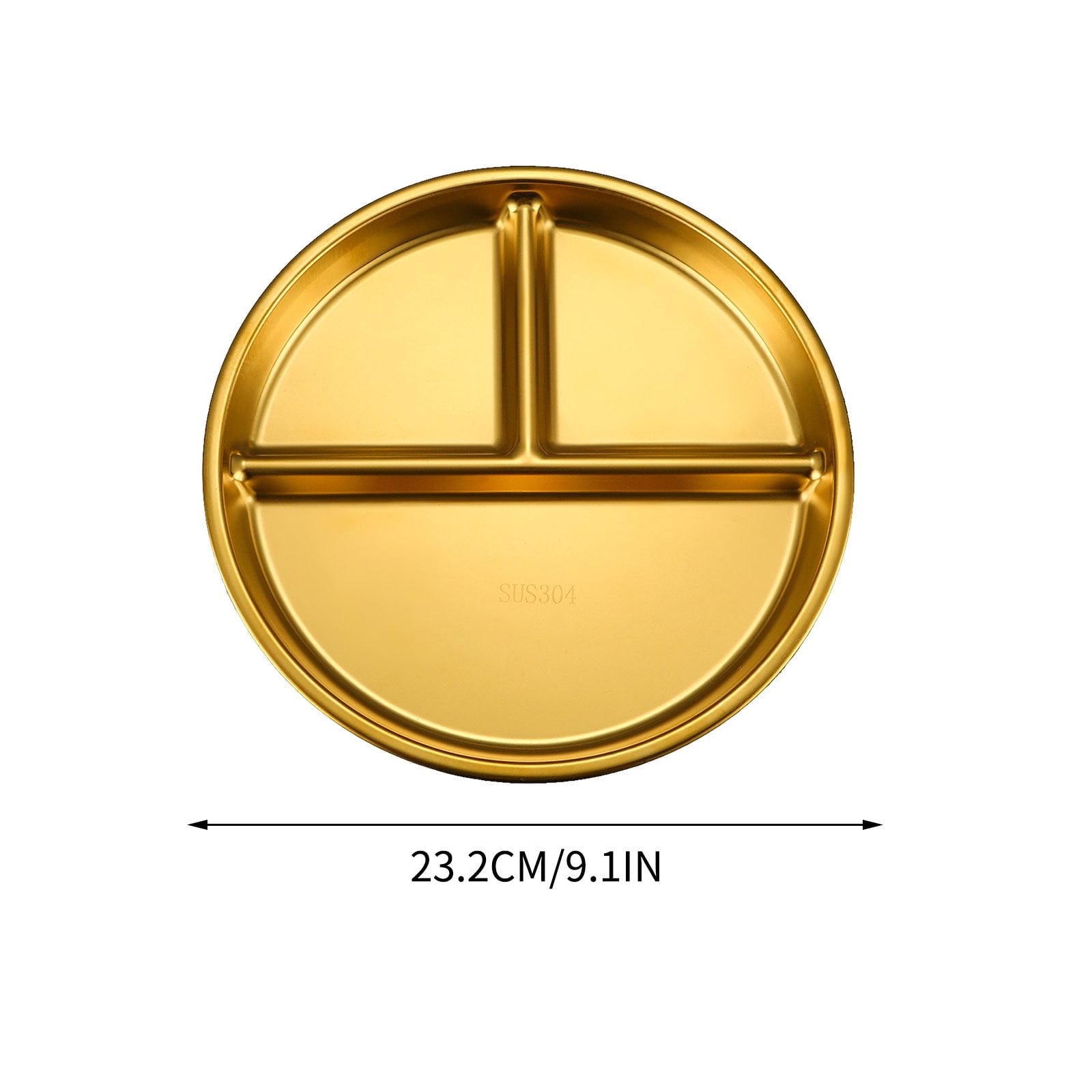 304 Stainless Steel Divided Dinner Plate - 9-inch Professional Grade ...