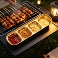 304 Stainless Steel Divided Dipping Tray Korean Style Multi Compartment ...
