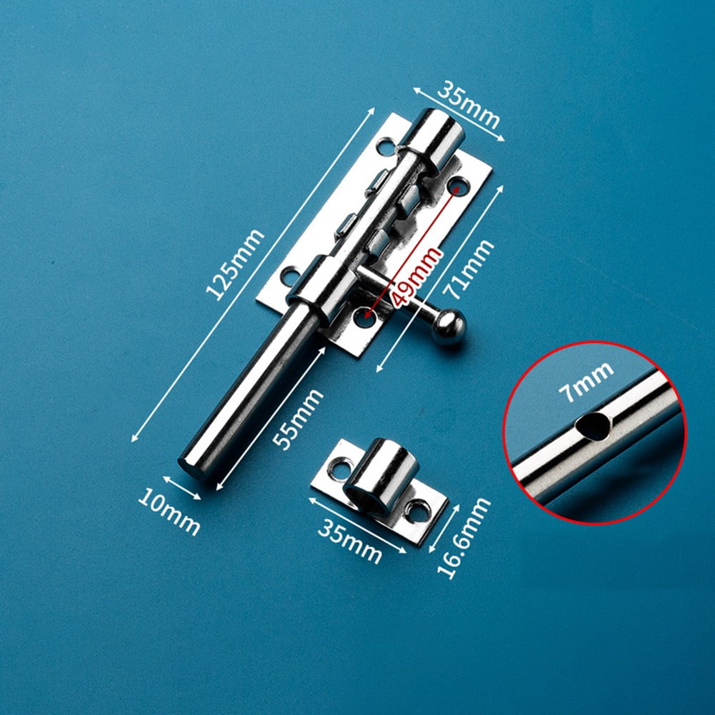 304 Stainless Steel Door Bolt With Lock Hole Thickened Stainless Steel ...