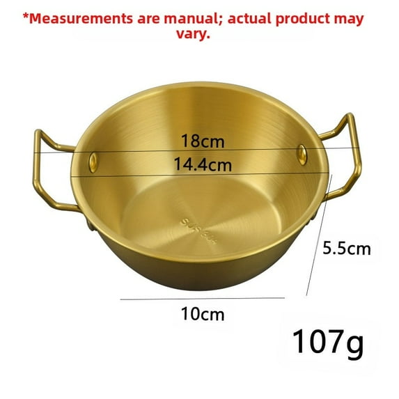 304 Stainless Steel Double Ear Snack Bowl Rice Wine Bowl Gold Silver ...