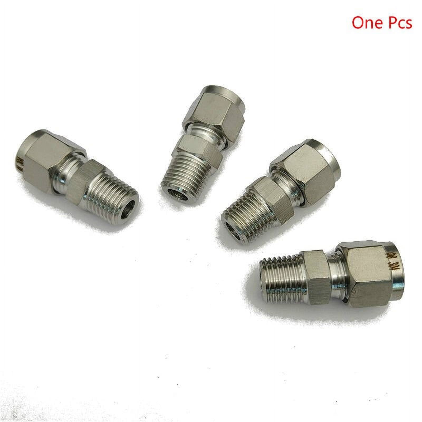 304 Stainless Steel Double Ferrule Compression Connector 8mm 10mm 12mm ...