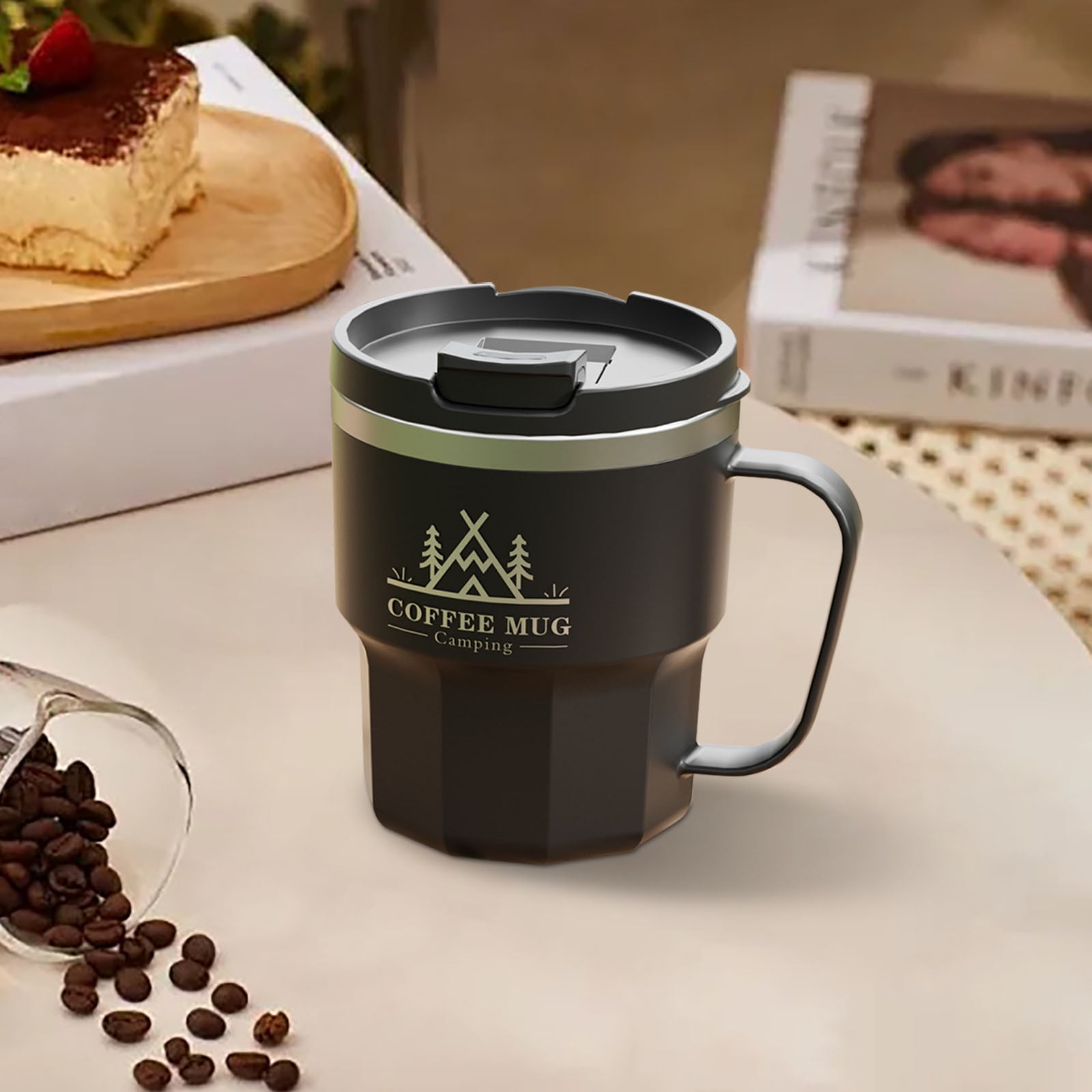 304 Stainless Steel Double-Layer Insulated Mug - Durable Handle Design ...