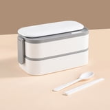 304 Stainless Steel Double-Layer Lunch Box with 3 Compartments, Leak ...