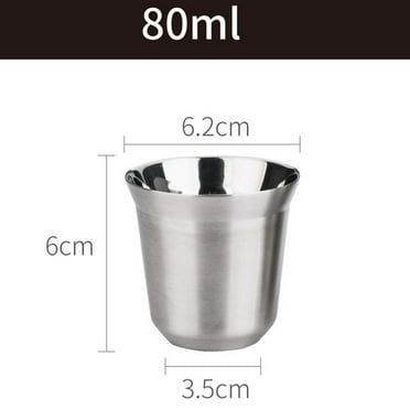 Kaffe Double Wall Small Glass Espresso Cups, 3oz, Set of 2 - Walmart.com