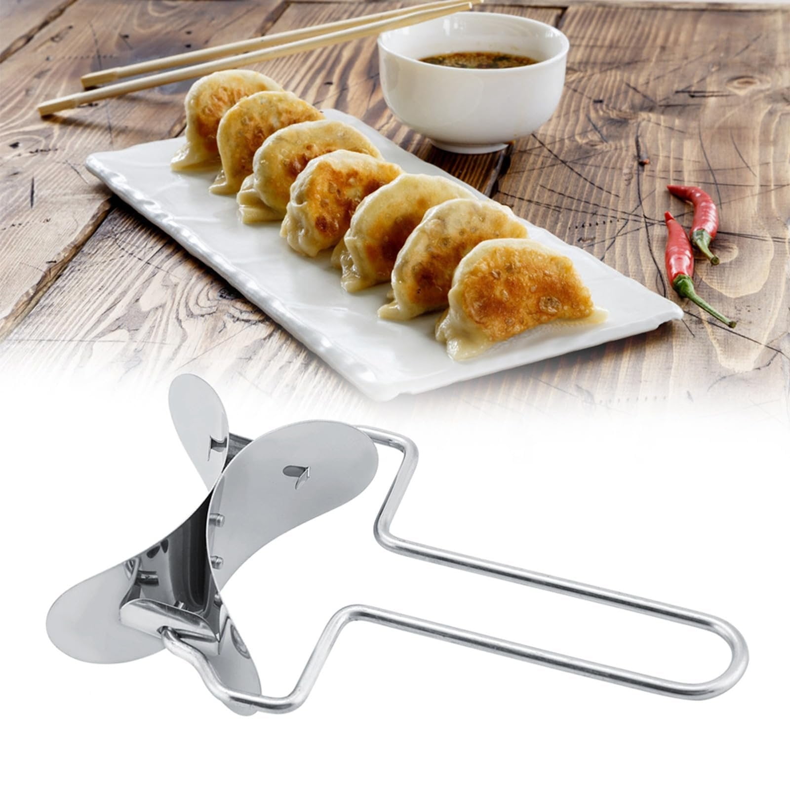 304 Stainless Steel Dumpling Bun Cutter | Manual Dough Skin Maker ...