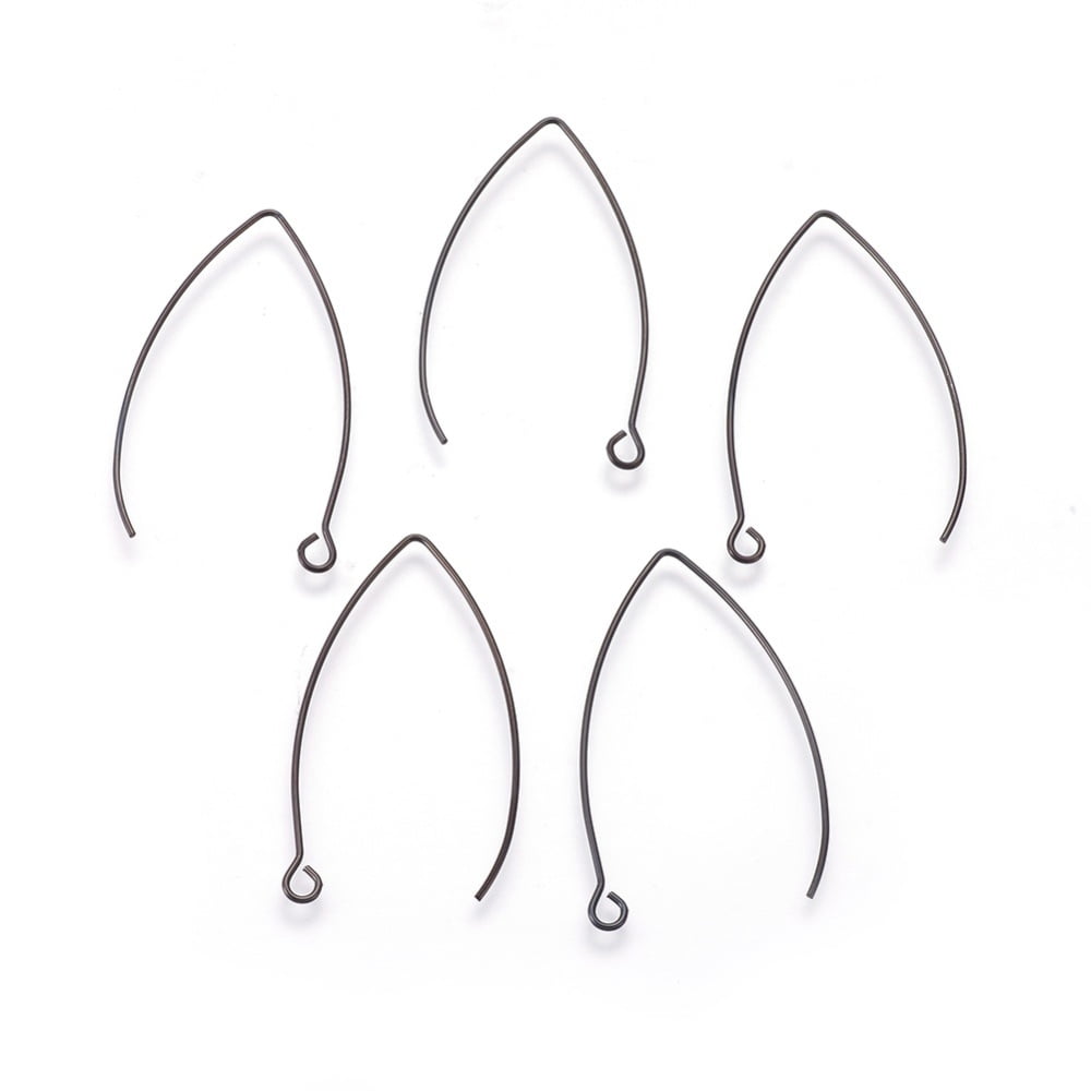 304 Stainless Steel Earring Hooks with Horizontal Loop Electrophoresis ...