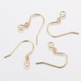304 Stainless Steel Earring Hooks with Horizontal Loop Golden 17x18.3x2 ...