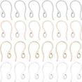304 Stainless Steel Earring Hooks with Horizontal Loop Mixed Color ...
