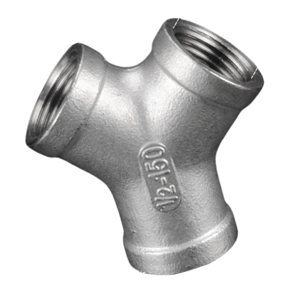 304 Stainless Steel Elbow Tees Joint Y Shaped 45 Degree Threaded Pipe ...