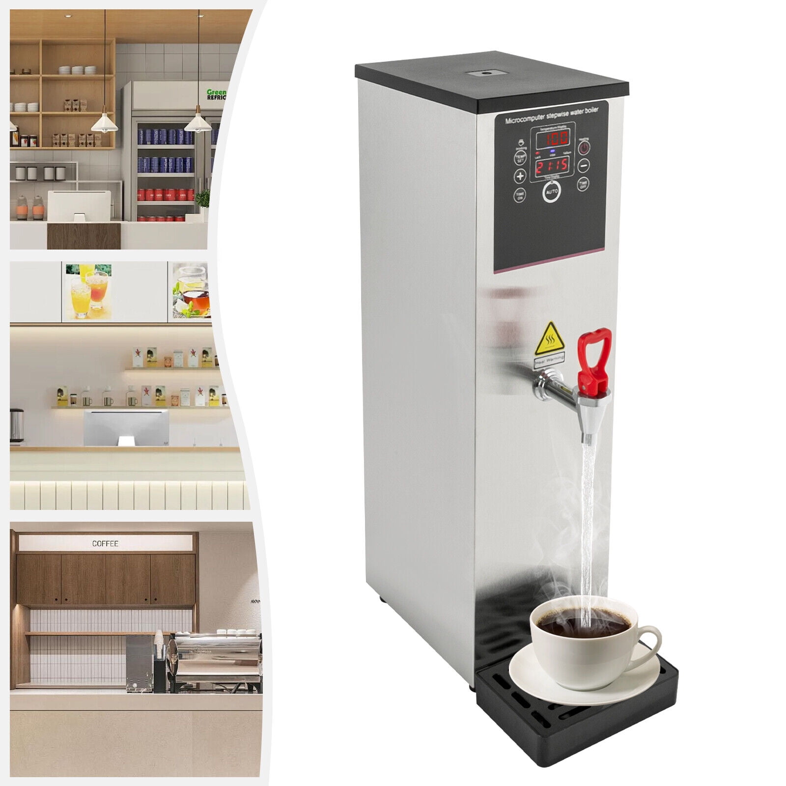 304 Stainless Steel Electric Water Boiler Water Boiler Commercial Hot ...