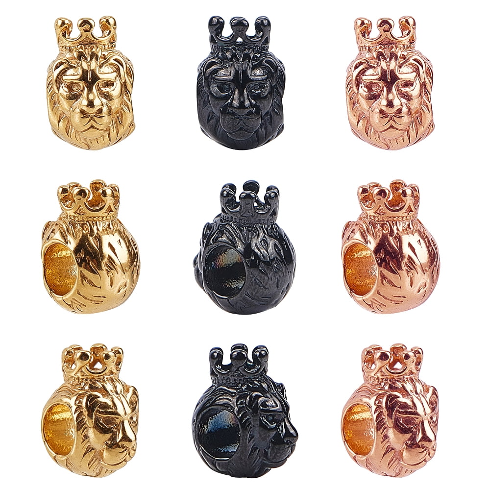 304 Stainless Steel European Beads Ion Plating (IP) Large Hole Beads ...