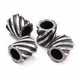 304 Stainless Steel European Beads Large Hole Beads Column Silver ...