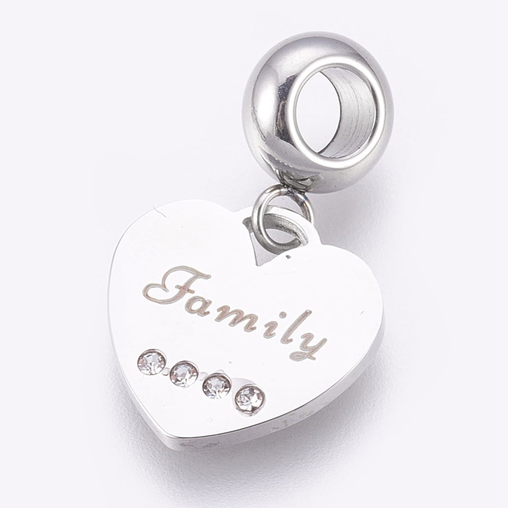 304 Stainless Steel European Dangle Charms Large Hole Pendants with ...