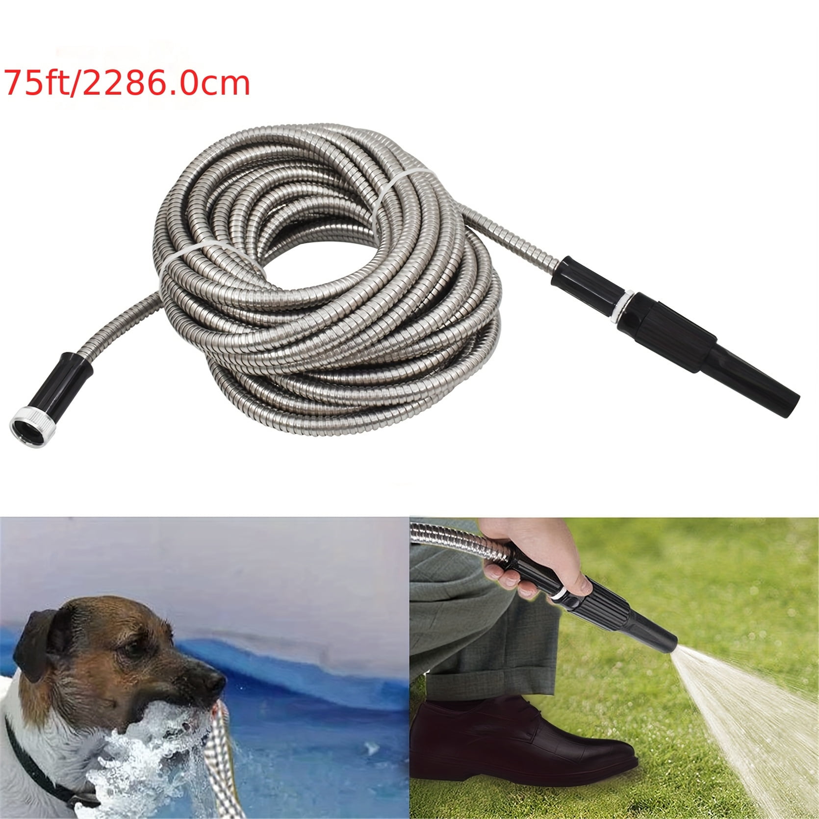 304 Stainless Steel Explosion-Proof Garden Hose, High Temp & High ...
