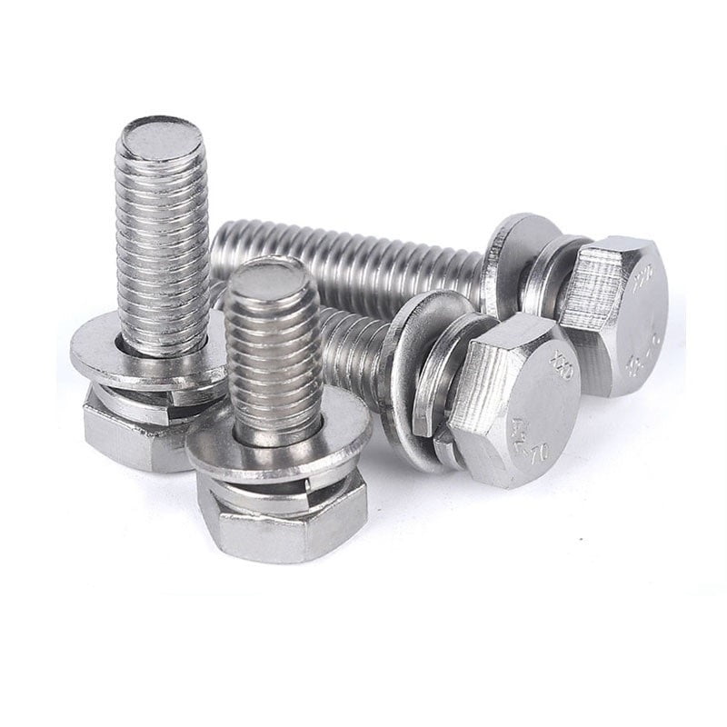 304 Stainless Steel External Hex Screw Bolt with Washers Set of 3 ...