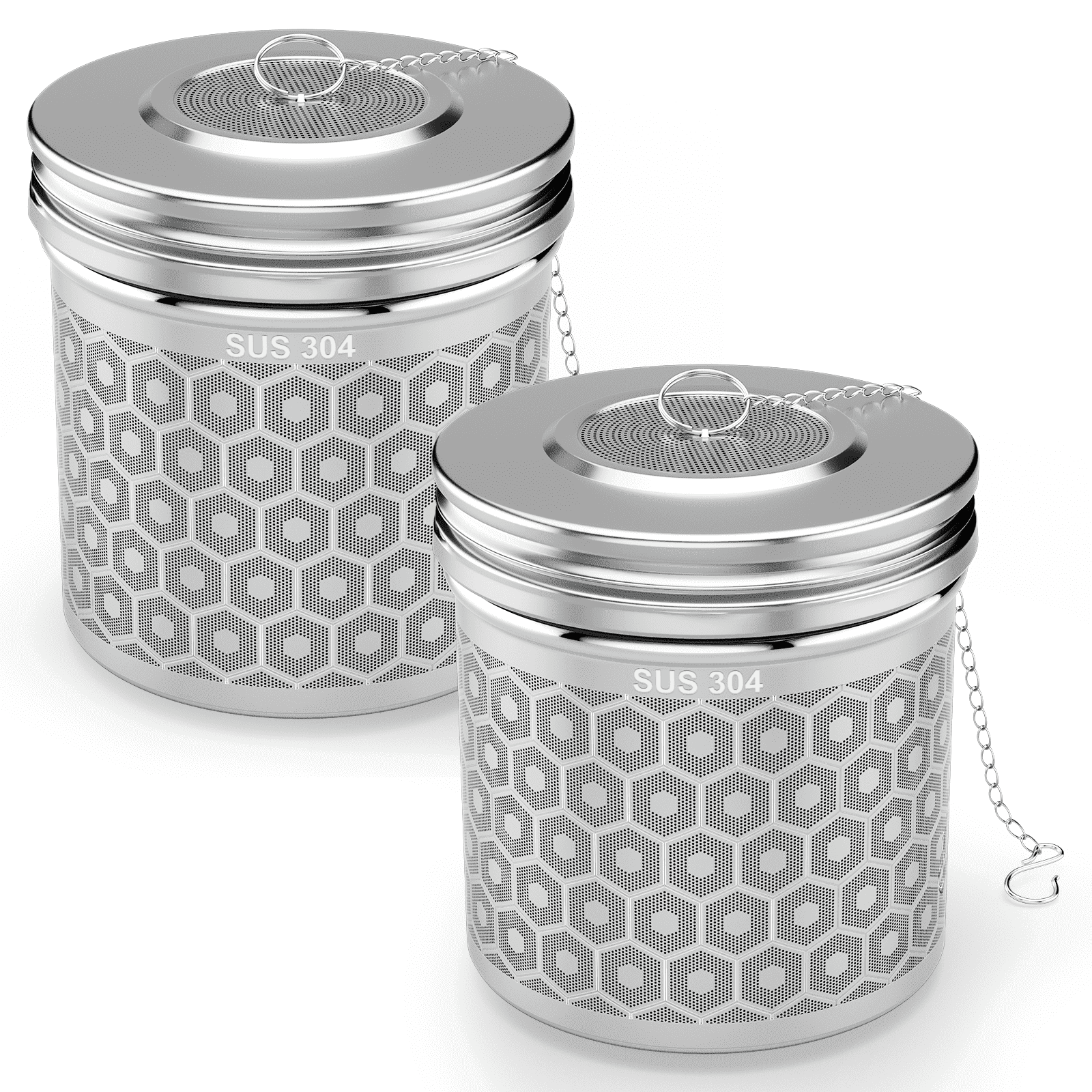 304 Stainless Steel Extra Large Tea Strainers for Loose Tea Extra Fine ...