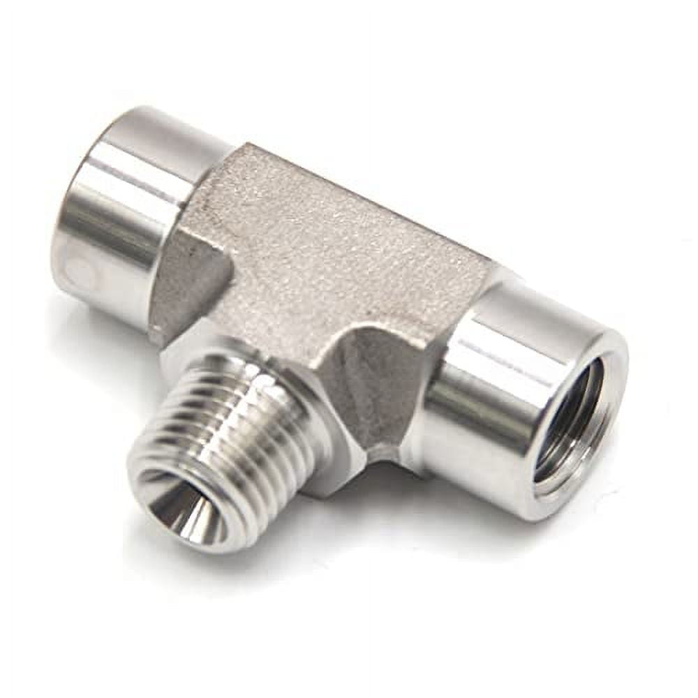 304 Stainless Steel FORGED Pipe Fitting NPT Tee, 1/2" NPT Female X 1/2 ...