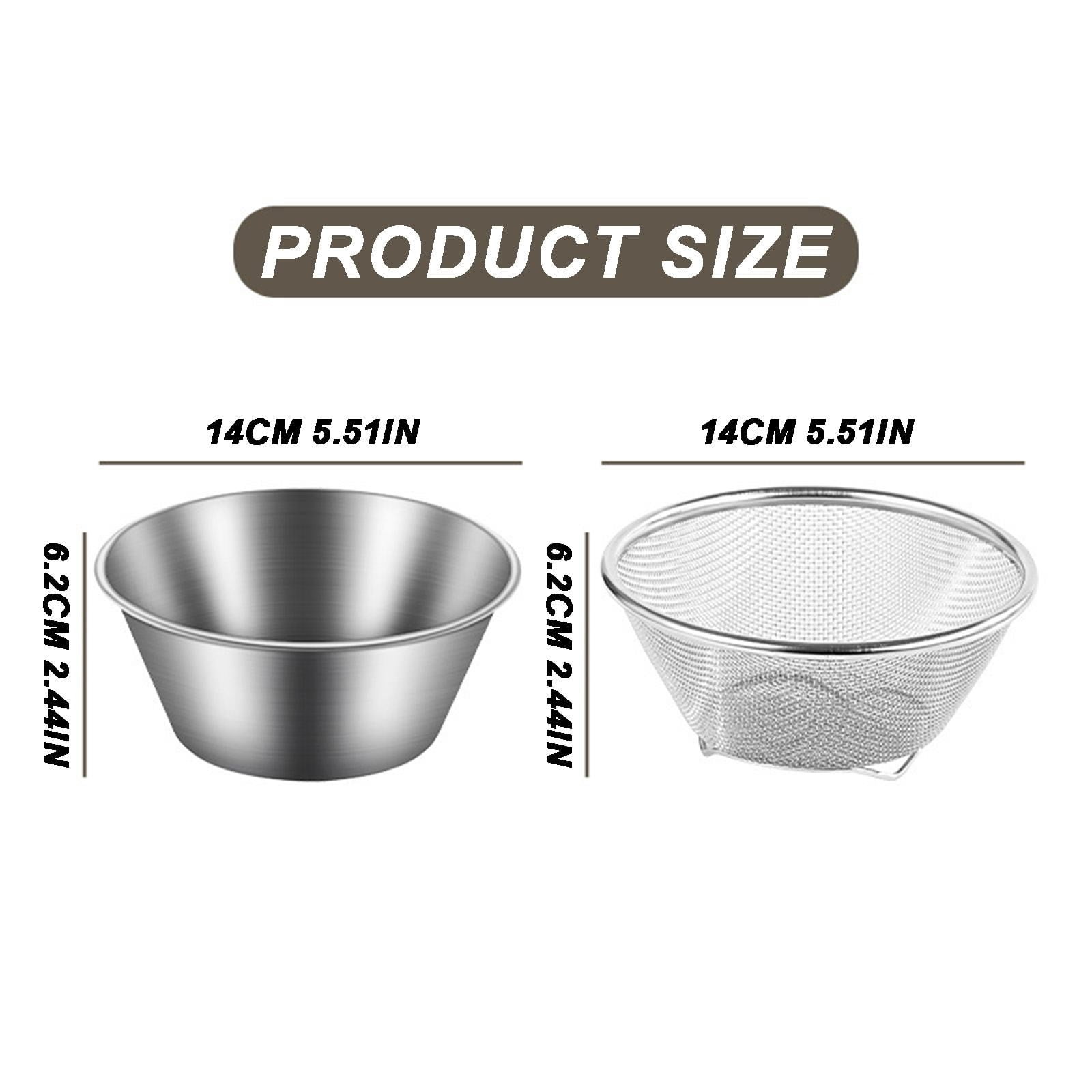 304 Stainless Steel Fine Mesh Colander Set, Removable Mesh Strainer ...