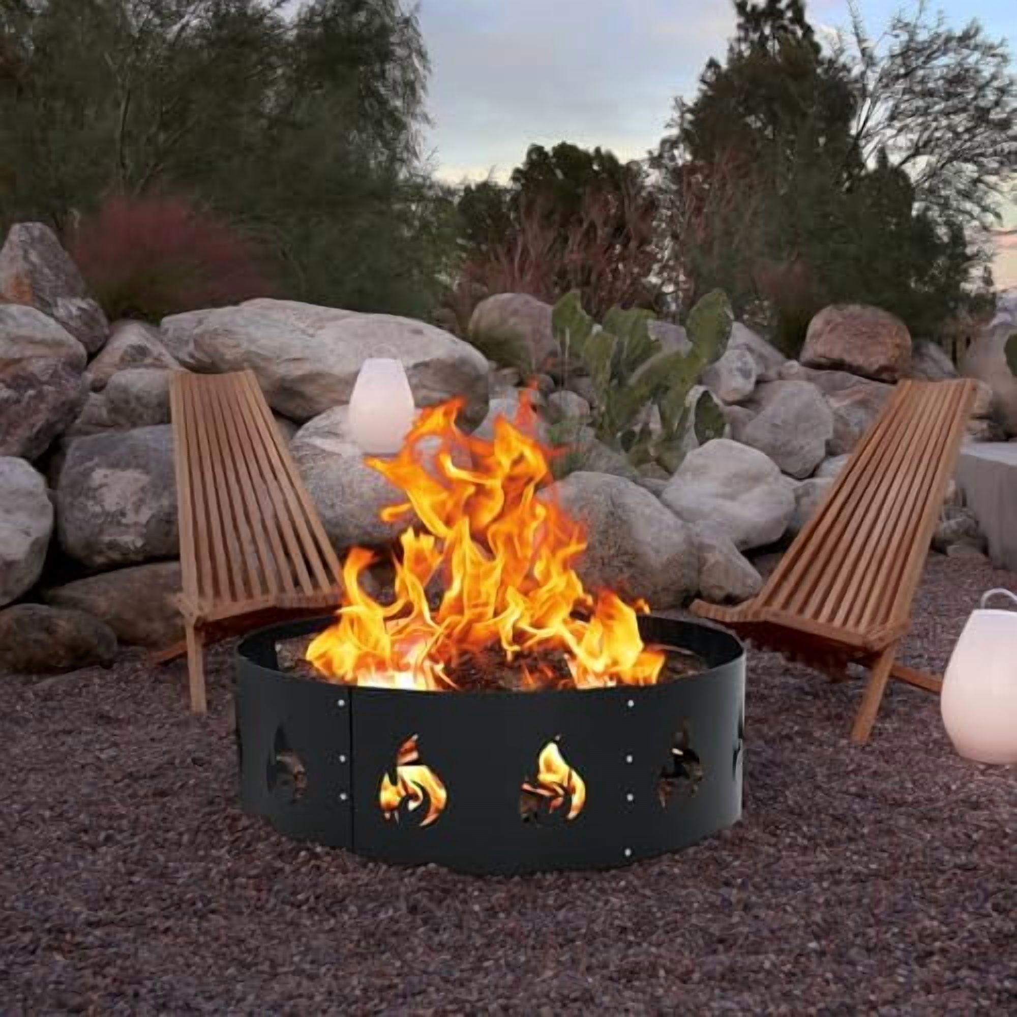 304 Stainless Steel Fire Pit Stand , Fire Pits - Heavy Duty Outdoor ...
