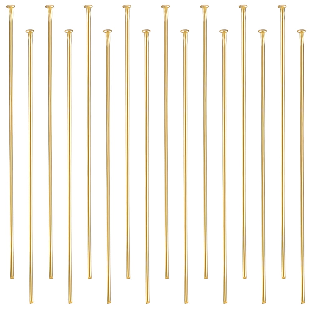 304 Stainless Steel Flat Head Pins for Jewelry Making Real 16K Gold ...
