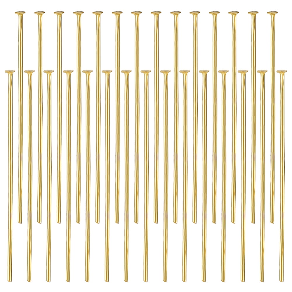 304 Stainless Steel Flat Head Pins for Jewelry Making Real 16K golden ...