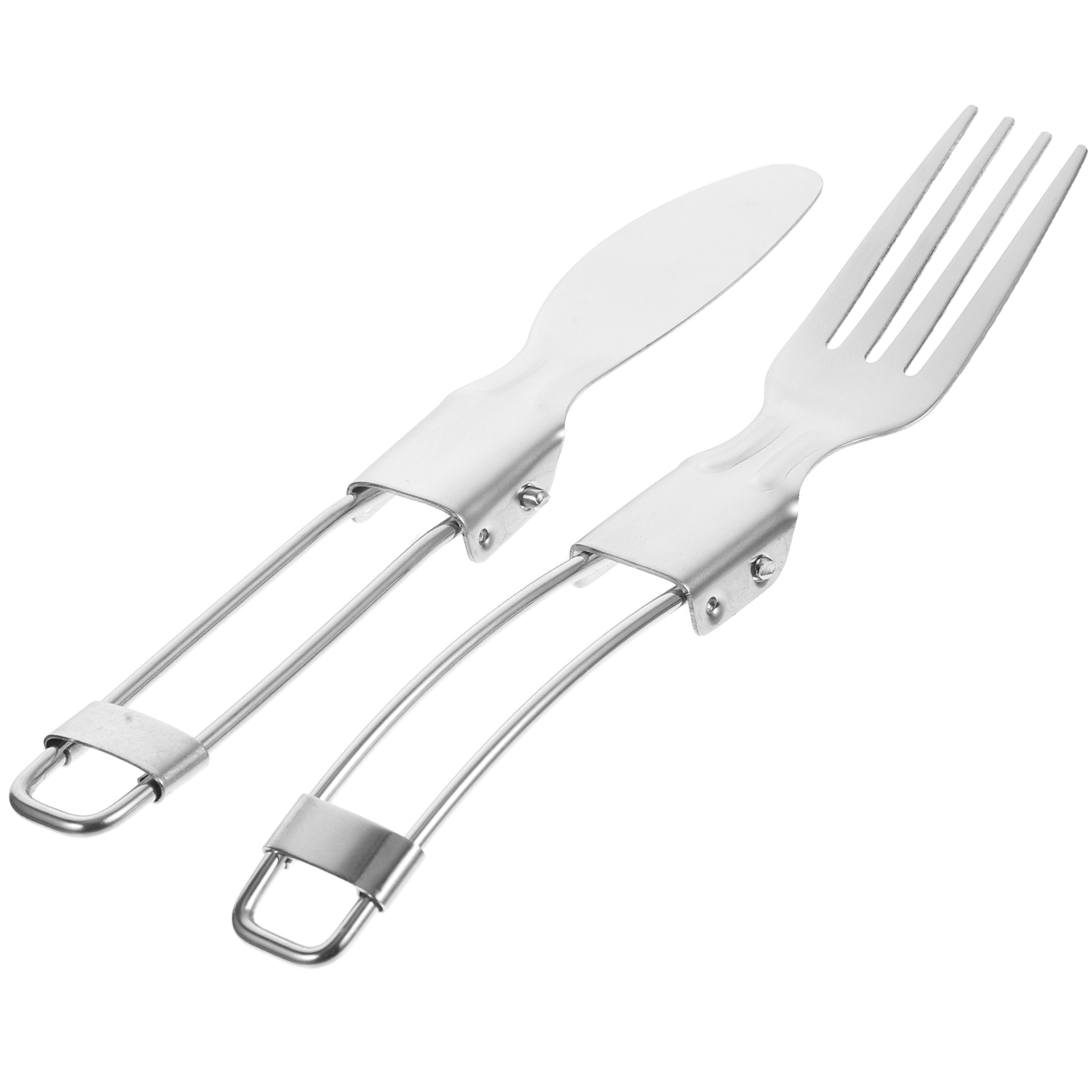 304 Stainless Steel Folding Cutlery Set Camp Utensils Kit Flatware ...