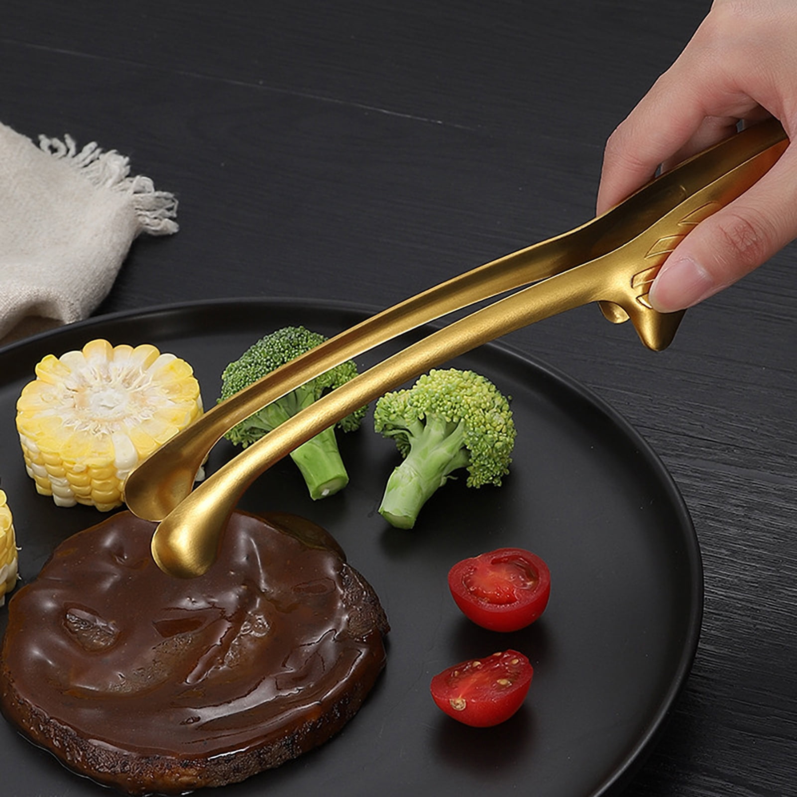 304 Stainless Steel Food Clip Long Anti-slip Handle Anti-scald ...