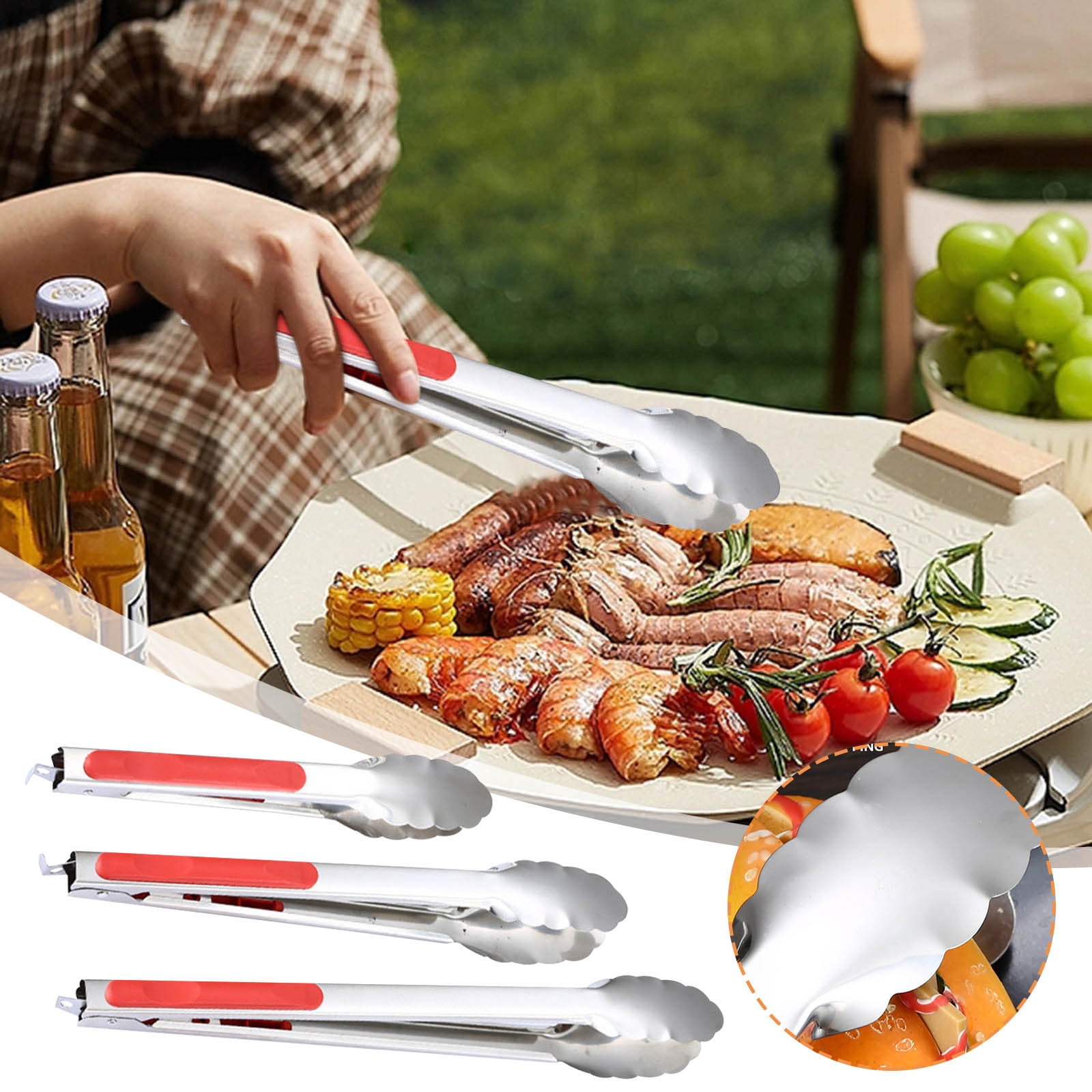 304 Stainless Steel Food Clip | Multi-Purpose Kitchen Tongs | Thickened ...