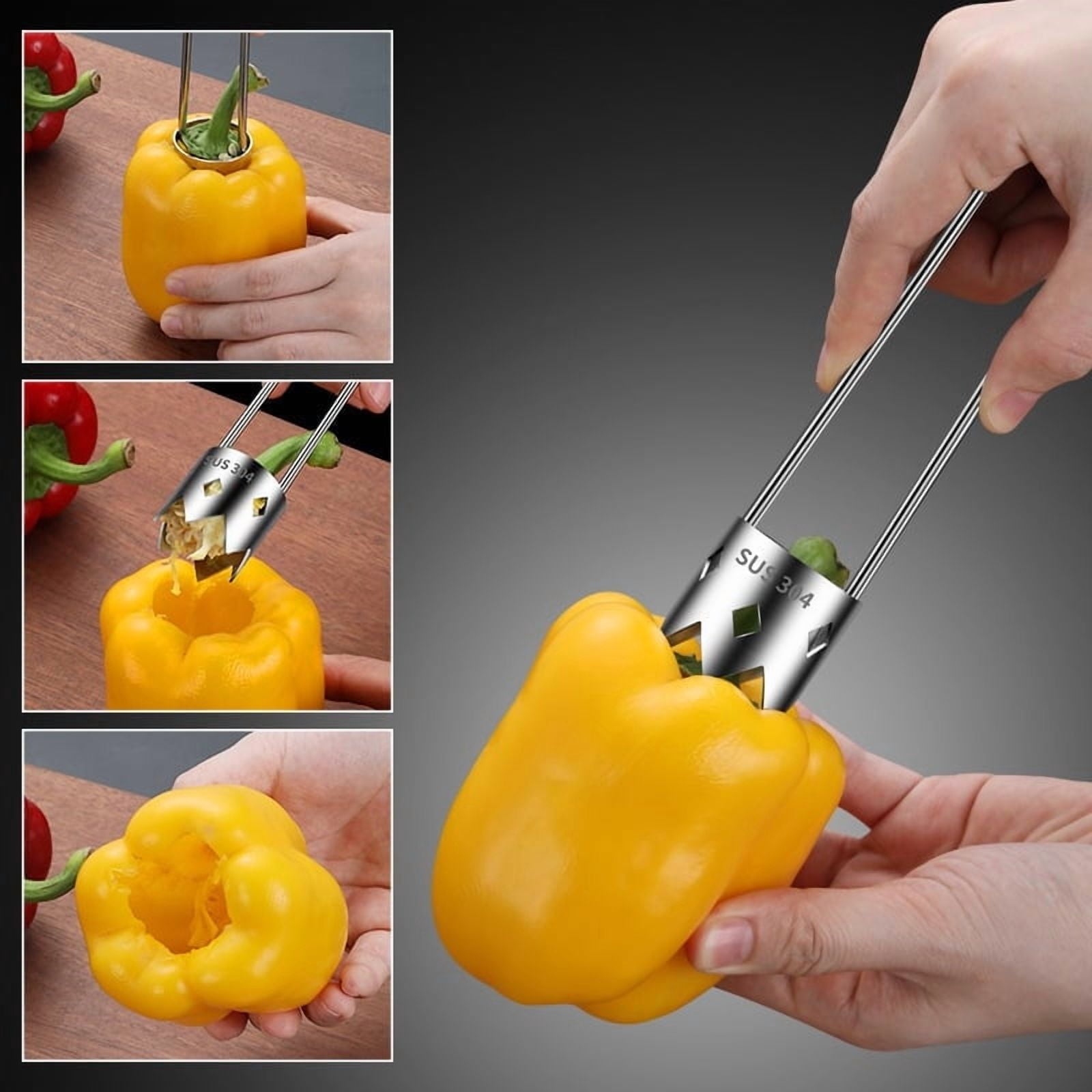 304 Stainless Steel Fruit & Vegetable Corer Tool | Efficient Core ...
