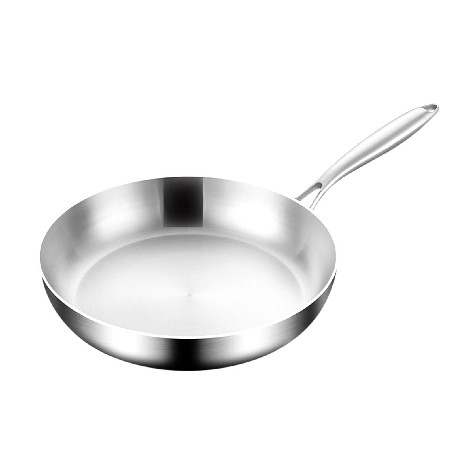 304 Stainless Steel Frying Pan, Three-layer Steel Construction, Non ...