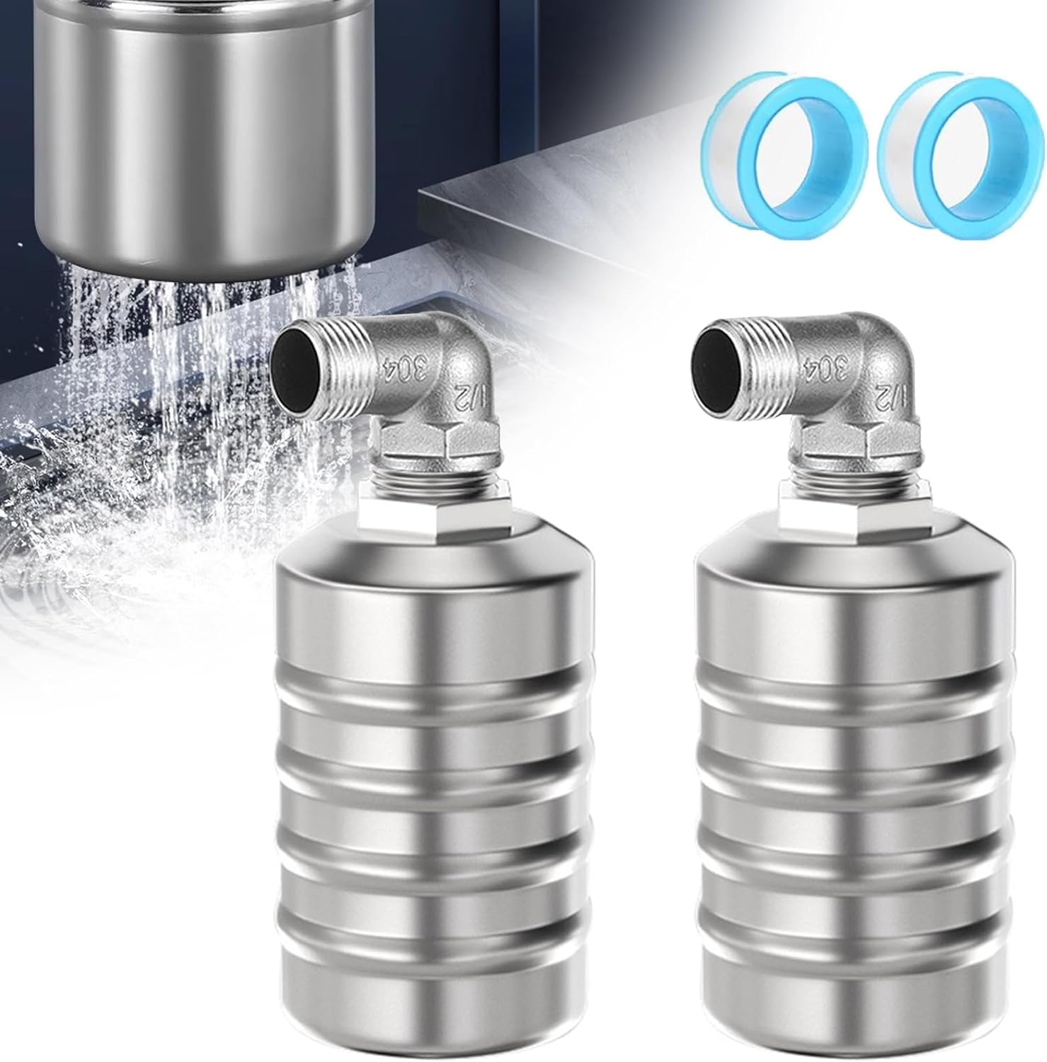 304 Stainless Steel Fully Automatic Water Level Control Float Valve, 2 ...