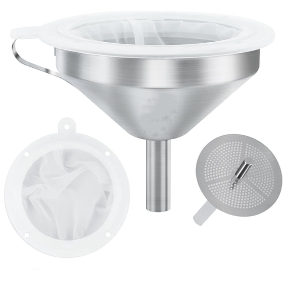 304 Stainless Steel Funnel, Funnels for Kitchen Use Filling Bottles ...