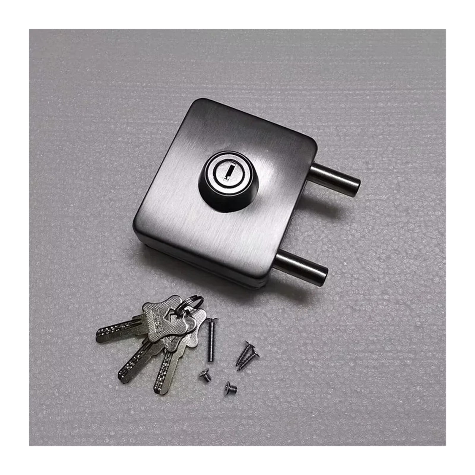 304 Stainless Steel Glass Door Lock Double Bolts Swing Push Sliding ...
