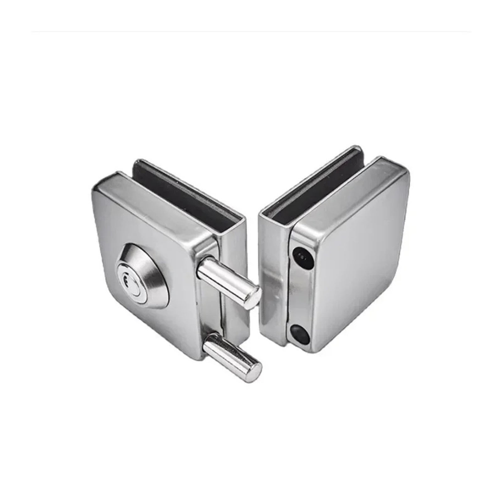 304 Stainless Steel Glass Door Lock Double Bolts Swing Push Sliding ...