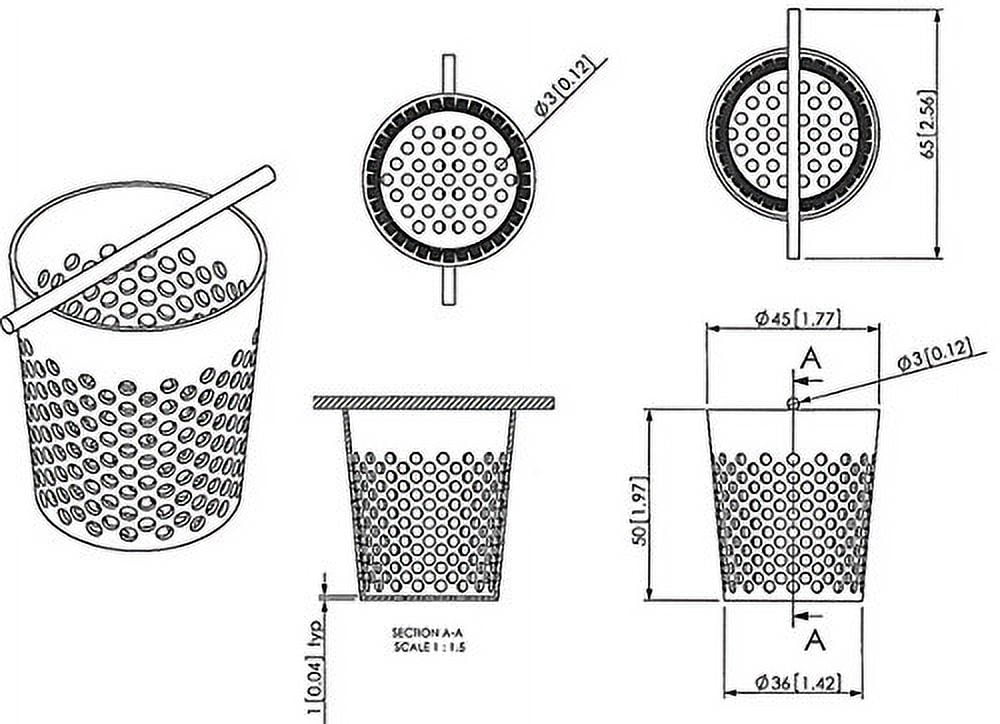 304 Stainless Steel Hair Trap for Shower Drain Hair Catcher for Linear ...