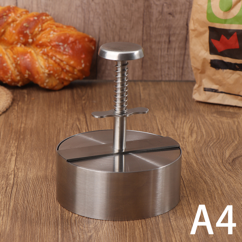 304 Stainless Steel Hamburger Meat Press Burger Patty Maker Mold Manual ...