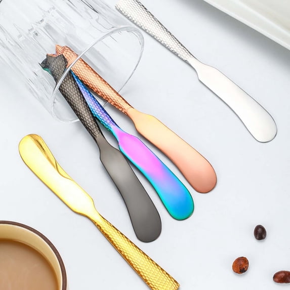 304 Stainless Steel Hammered Butter Spreader Cheese Knife, Baking Tool ...