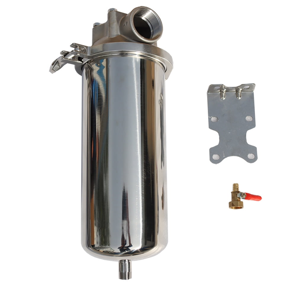 304 Stainless Steel Heavy-duty Filter Housing for 10"L cartridges 1.5 ...