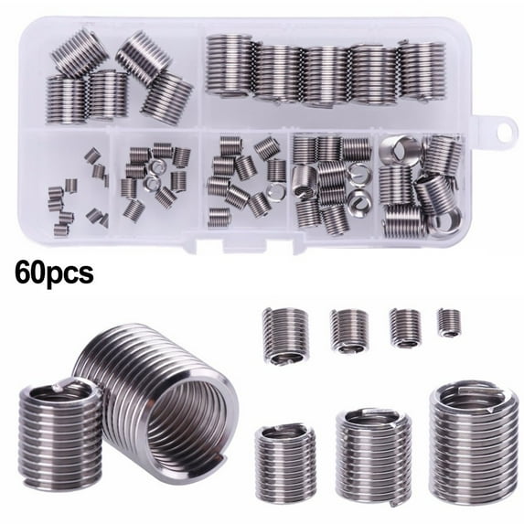 304 Stainless Steel Helicoil Threaded Inserts M3M5 M6 M8 M10 Thread ...