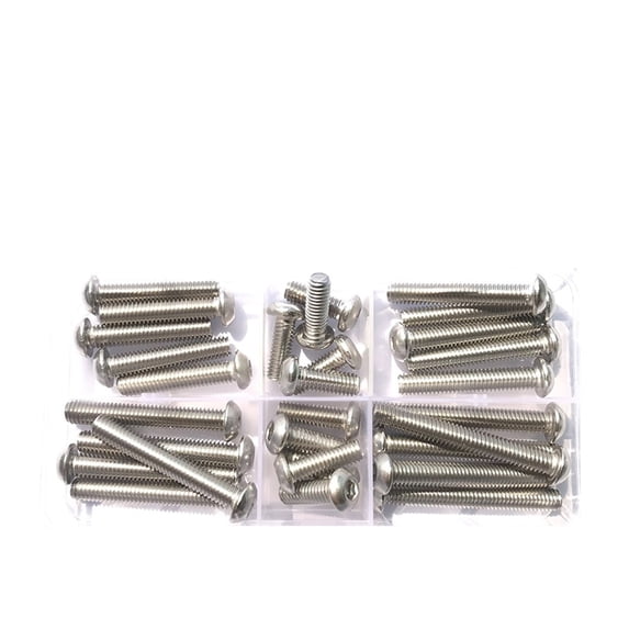 304 Stainless Steel Hexagon Hex Socket Head Button Screw Set Hex Socket ...